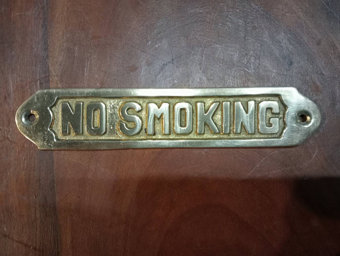 Brass no smoking sign – Derrys Ltd